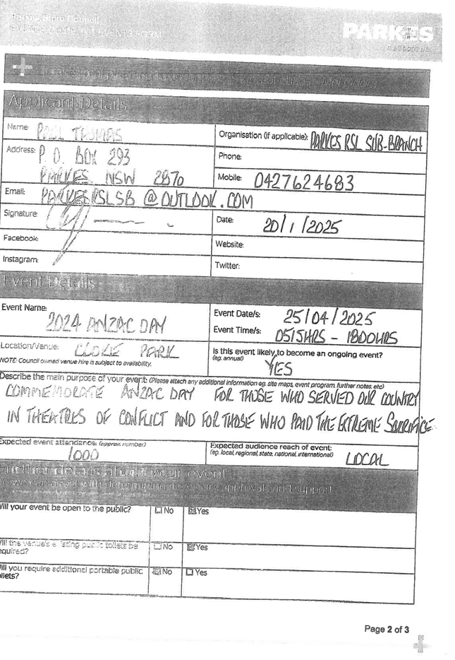 Agenda of Local Traffic Committee Meeting - Wednesday, 5 February 2025
